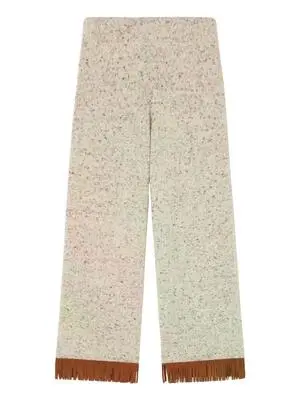Alanui Fringe-detail Trousers - Neutrals