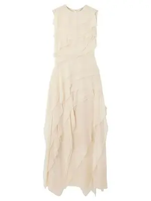 Altuzarra Gigi Ruffled Silk-chiffon Gown - Off-white