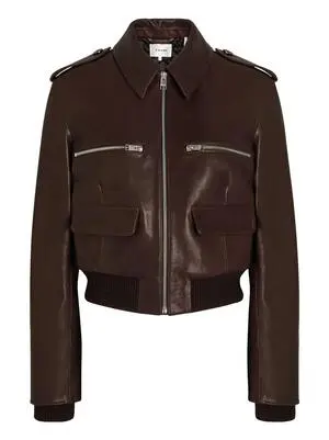 FRAME The Aviator Quilted Leather Jacket
