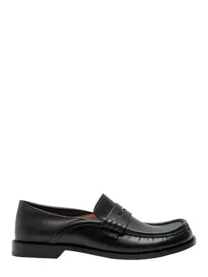 Loewe Campo Leather Loafers - Black