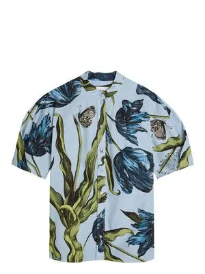 ERDEM Printed Cotton-Poplin Blouse
