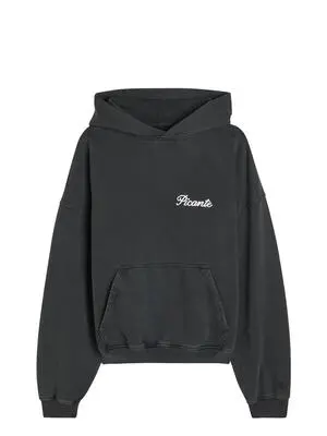 PICANTE Tailor Logo-embroidered Hooded Sweatshirt - Black