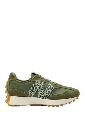 NEW BALANCE 327 Leopard-print Sneakers - Green