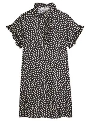 Chloé Polka Dot Silk Mini Dress - Black