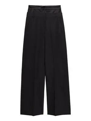 Erdem Layered Wide-leg Trousers - Black