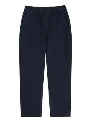 WAX LONDON Tapered Cotton-twill Trousers - Navy