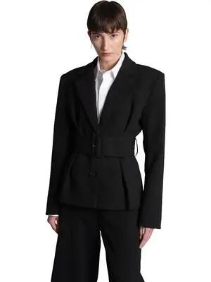 Remain Birger Christensen Belted Blazer - Black