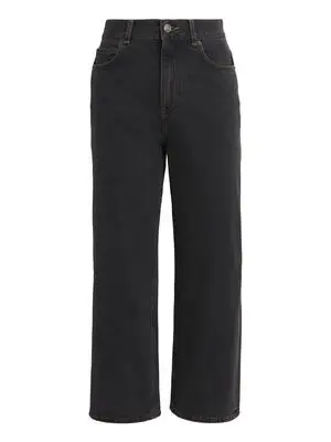 ME+EM Cropped Straight Leg Jeans - Black