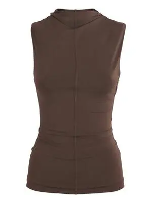 Sir The Label Sleeveless High Neck Top - Brown