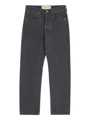 Valentino Garavani Relaxed Straight Leg Jeans - Black