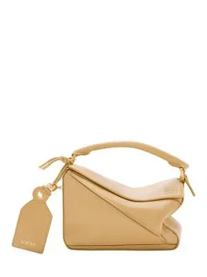 Loewe Mini Leather Puzzle Top Handle Bag - Yellow