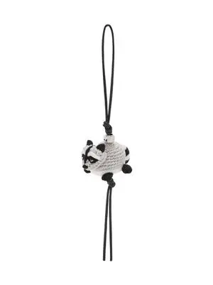 Loewe Wool Racoon Bag Charm - Grey