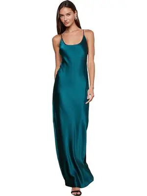 L'Agence Charmaine Silk Gown - Deep Teal