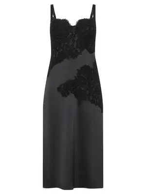 L'Agence Fenna Silk Lace Dress - Black