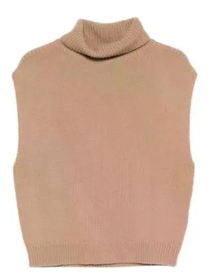ALLUDE Roll-Neck Vest