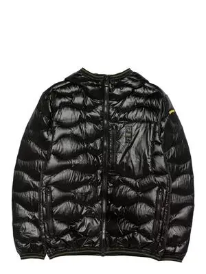 BLAUER. Hooded Quilted Jacket - Black