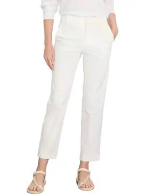 Vince Belt-loops Straight Trousers - White