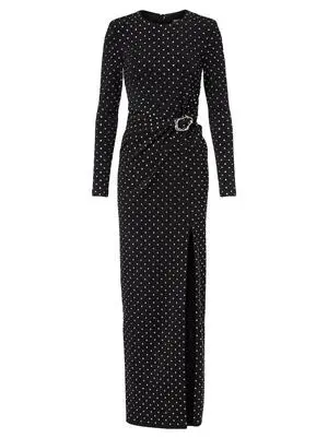 Roland Mouret Embellished Gathered Jersey Gown - Black