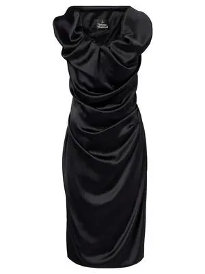 VIVIENNE WESTWOOD Rill Draped Midi Dress - Black