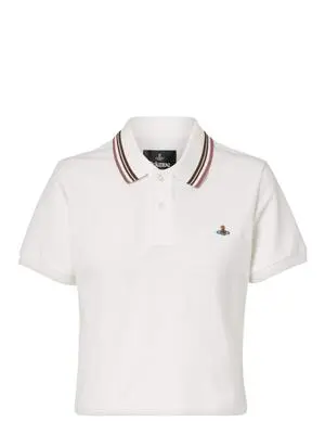 VIVIENNE WESTWOOD Mini Classic Cotton Piqué Polo Shirt - White