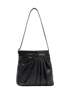 Loewe Draped Leather Tote - Black