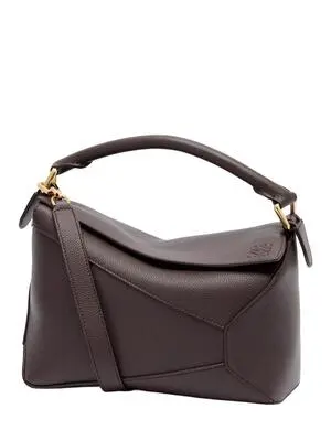 Loewe Puzzle Edge Small Leather Shoulder Bag - Brown
