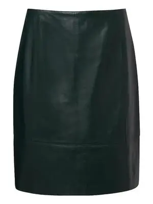 Vince Leather Pencil Skirt - Green