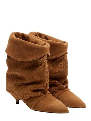 Isabel Marant Edrik 45 Suede Ankle Boots - Beige