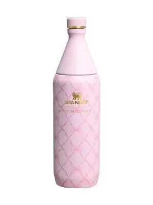 STANLEY 1913 X Loveshackfancy All Day Slim 34oz Bottle - Baby Bow Pink Peppermint