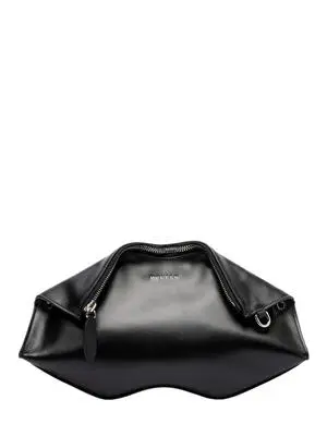 Alexander McQueen Manta Small Leather Clutch - Black