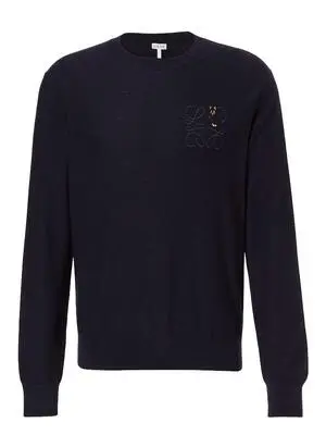 Loewe X Louis Wain Anagram Wool-blend Sweater - Blue