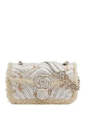 Gucci Gg Marmont Medium Shoulder Bag - Silver