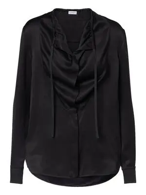 Loewe Silk Satin Blouse - Black
