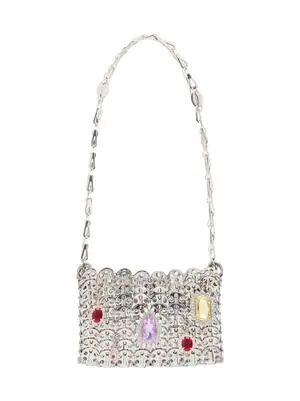 Rabanne 1969 Nano Embellished Shoulder Bag - Silver