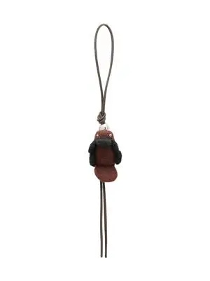 Loewe Leather-trimmed Wool Bag Charm - Brown