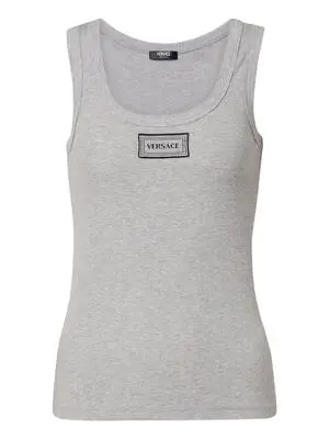 Versace Cotton-blend Top - Grey