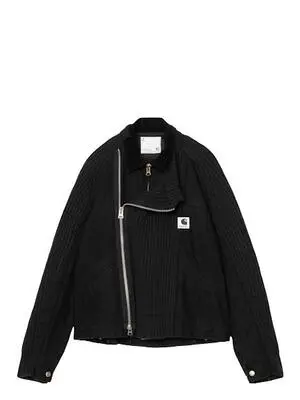 Carhartt Wip X Sacai Washed Duck Wip X Wool Knit Blouson - Sacai Black