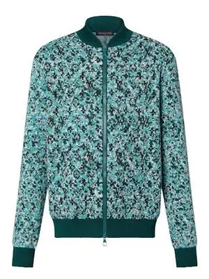 LOUIS VUITTON Monogram Pointilism Cotton Knit Blouson - Green