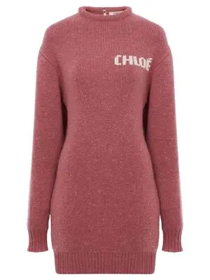 Chloé Long-sleeve Mini Dress - Savage Pink