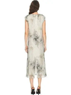 Brandon Maxwell Margaux Long Dress - Fur Print