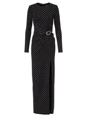 Roland Mouret Embellished Gathered Jersey Gown - Black