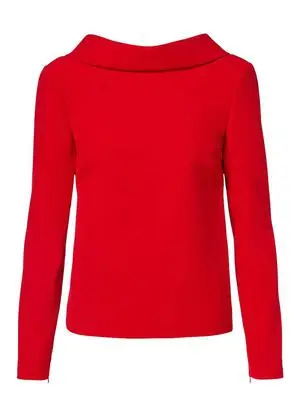Roland Mouret Crepe Top - Red