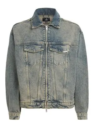 REPRESENT Bleached Denim Jacket - Blue