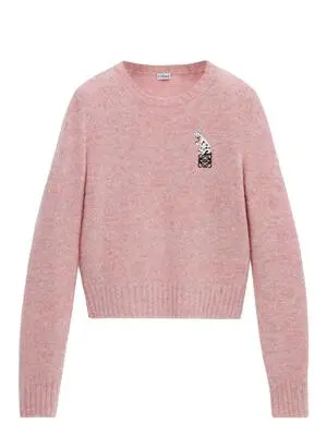 Loewe X Louis Wain Wool Futurist Cats Sweater - Pink