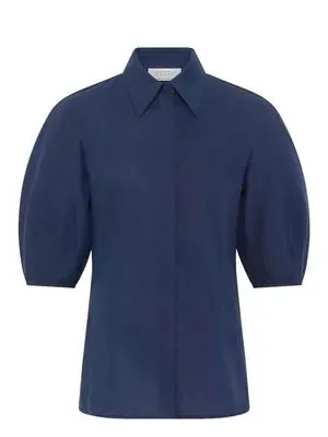Gabriela Hearst Sansi Puff-sleeve Shirt - Blue