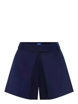 LEO LIN Josie Pleated Shorts - Blue