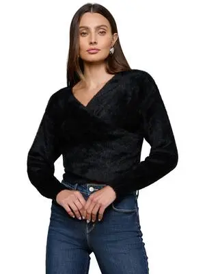 L'Agence Antonella Crossover Pullover - Black