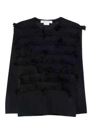 Comme Des Garçons Ribbon Embellished Knitwear - Blue