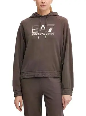 Emporio Armani Logo-print Hooded Tracksuit - Brown