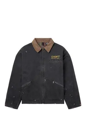 SAINT MXXXXXX Babylon Detroit Logo-embroidered Jacket - Black